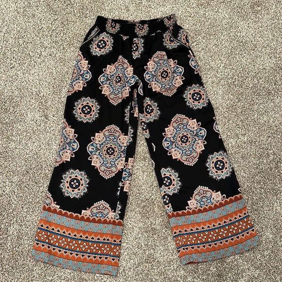 About A Girl | Pants & Jumpsuits | About A Girl Boho Wide Leg Pallazo ...